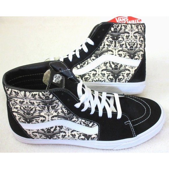 Vans | Shoes | Vans Mens Sk8hi Skull Tapestry Black Bone White Canvas ...